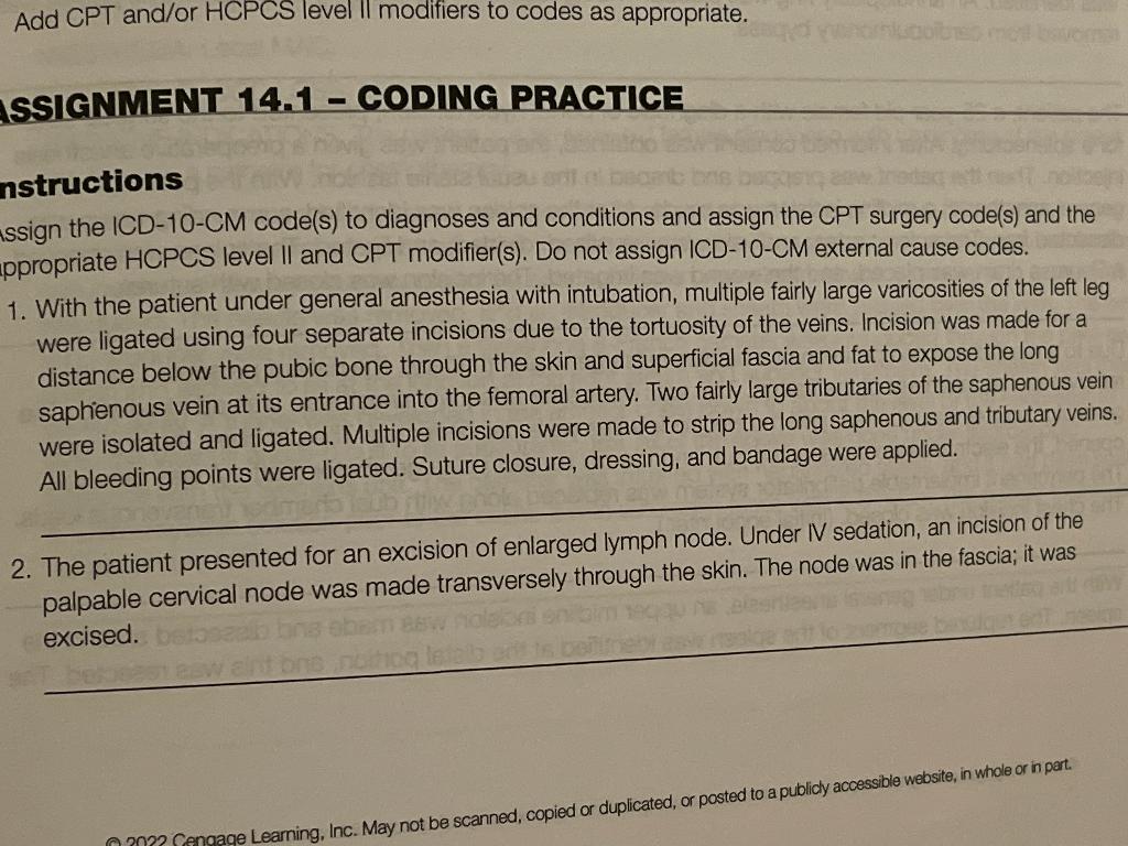 Solved nstructions ssign the ICD-10-CM code(s) to diagnoses | Chegg.com