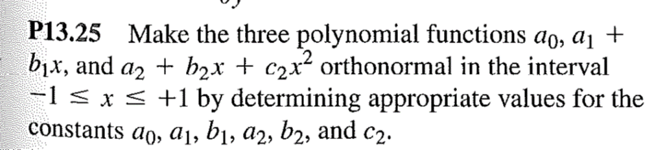 Solved P13.25 Make the three polynomial functions a0,a1+ | Chegg.com