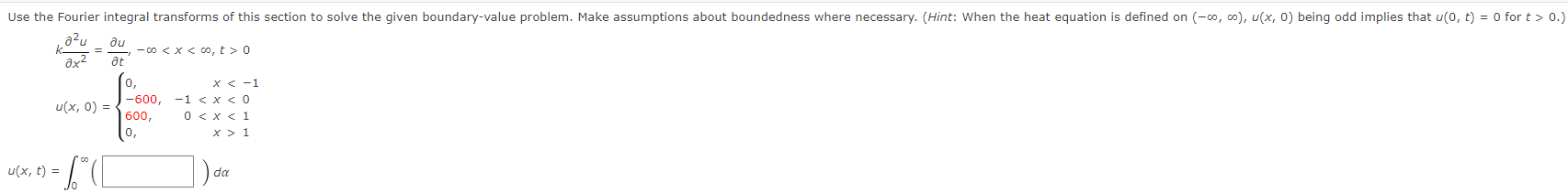 Solved Use the Fourier integral transforms of this section | Chegg.com