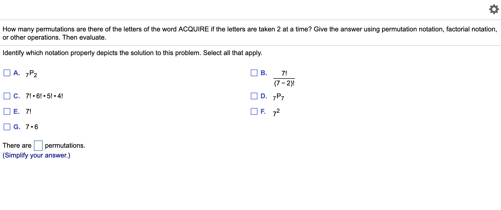 Solved How many permutations are there of the letters of the | Chegg.com