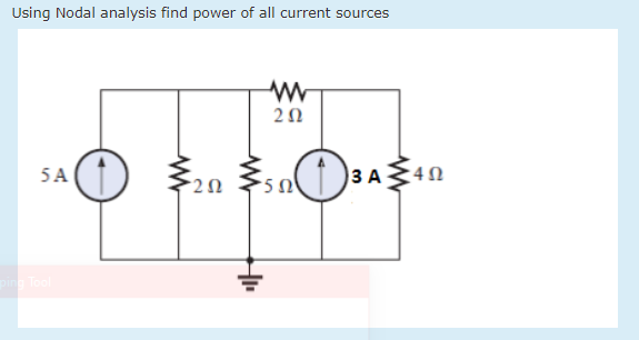 Solved Using Nodal analysis find power of all current | Chegg.com