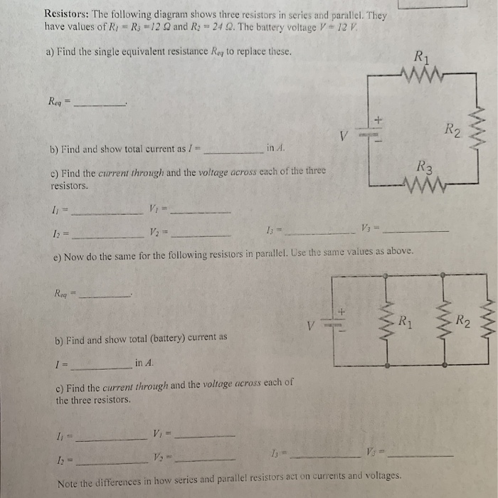 Solved Resistors: The following diagram shows three | Chegg.com