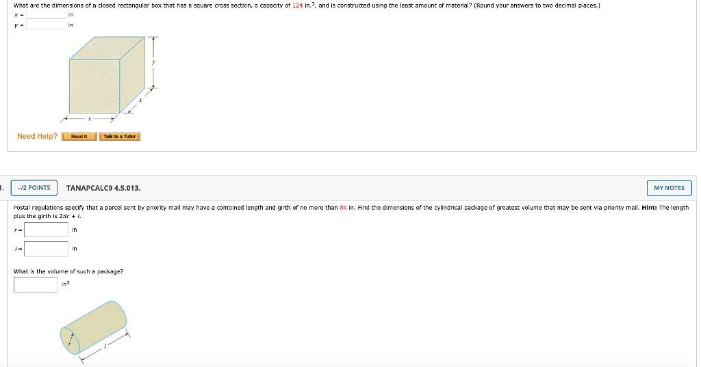 Solved What are the dimensions of a closed rectangular box | Chegg.com