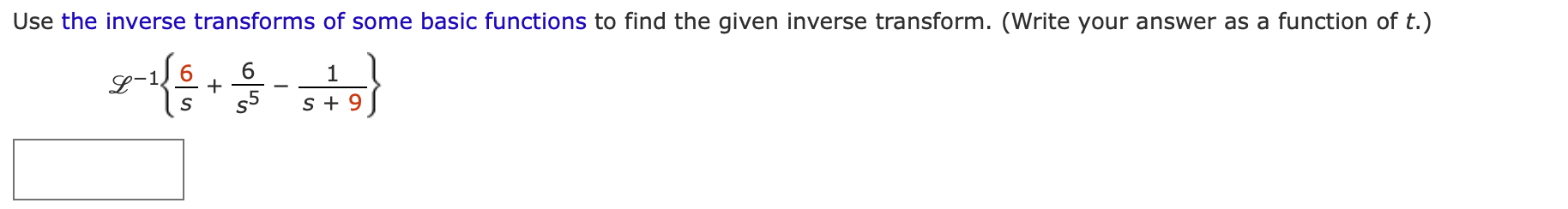 Solved Use the inverse transforms of some basic functions to | Chegg.com