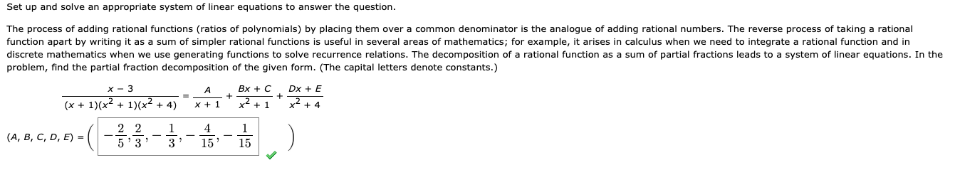 Solved Set up and solve an appropriate system of linear | Chegg.com
