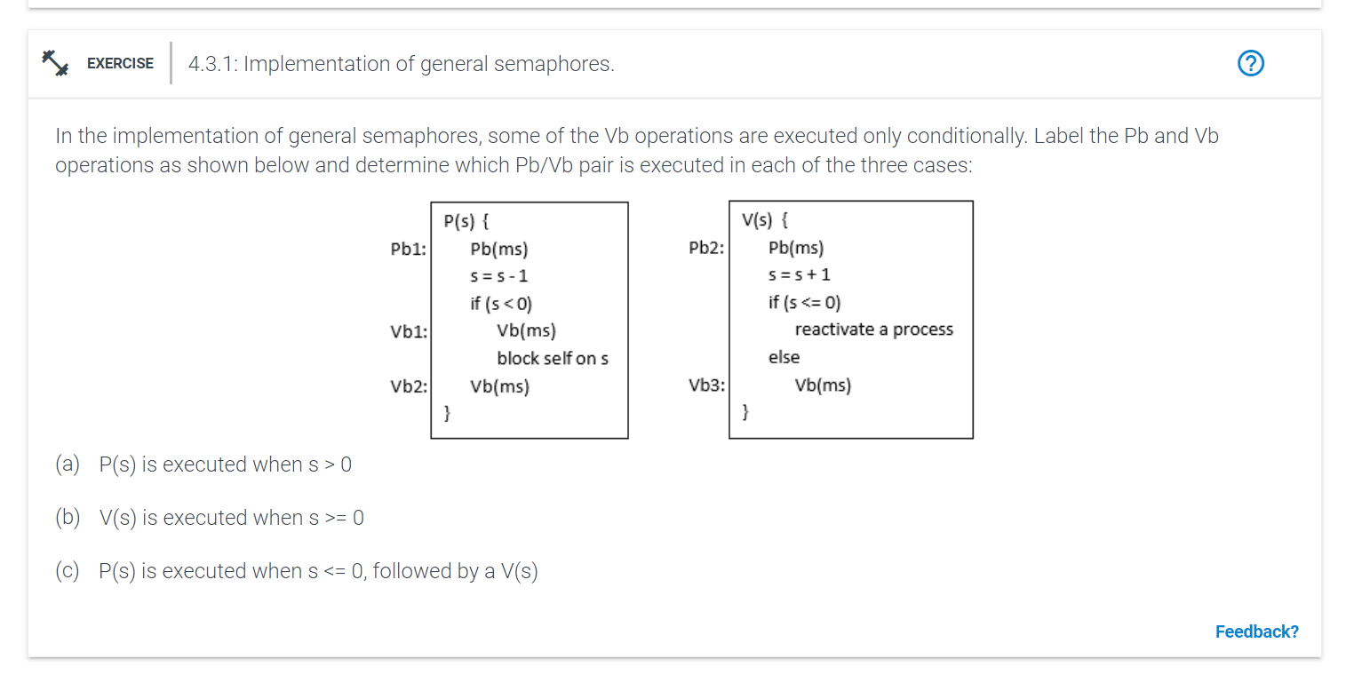 In the implementation of general semaphores, some of | Chegg.com