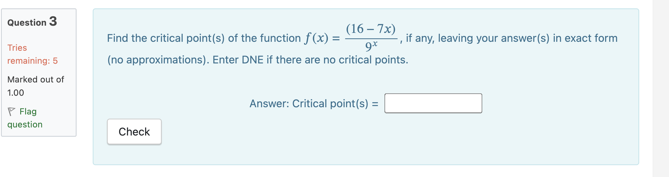 Solved Find the critical point(s) of the function | Chegg.com