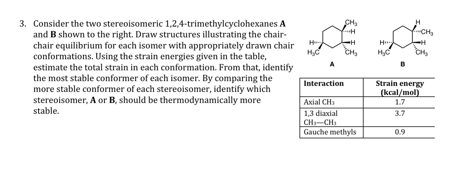 Solved 3. ﻿Consider the two stereoisomeric | Chegg.com