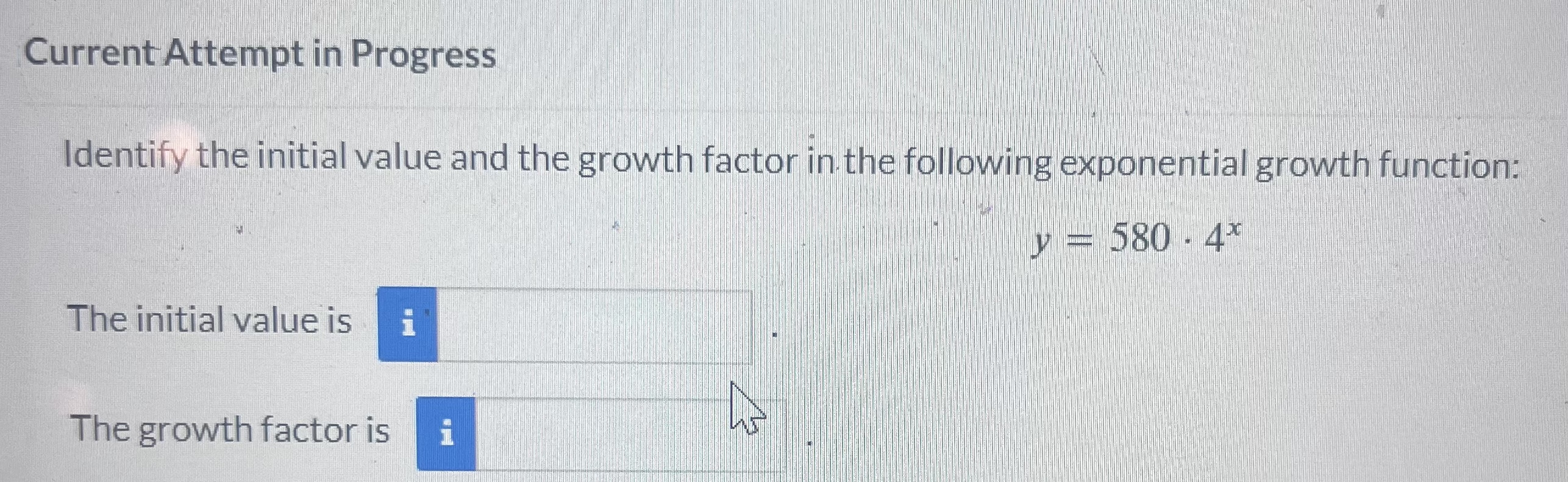 Solved Current Attempt in Progress Identify the initial | Chegg.com