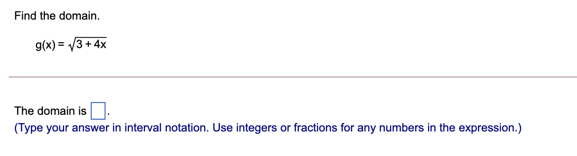 Solved Find the domain of the rational expression below. X+ | Chegg.com