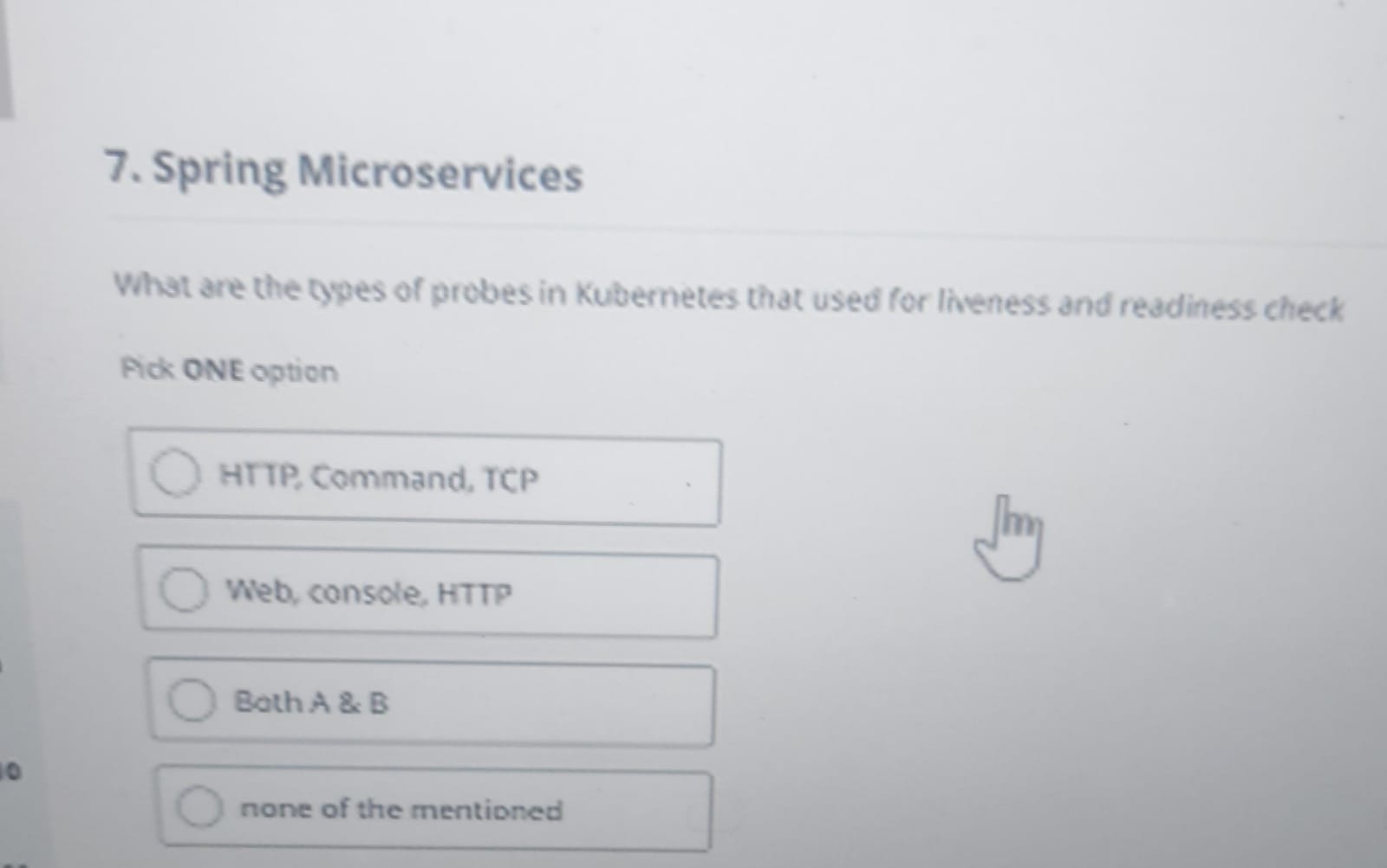 Solved Spring MicroservicesWhat are the oppes of probes in | Chegg.com