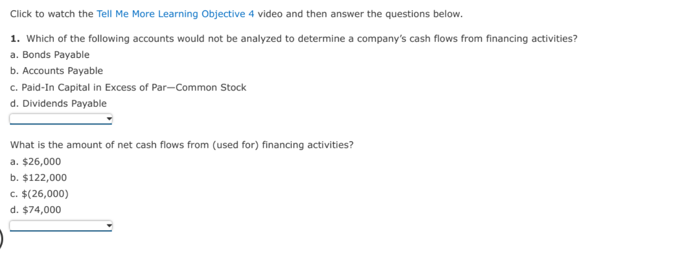 Click to watch the Tell Me More Learning Objective 4 | Chegg.com