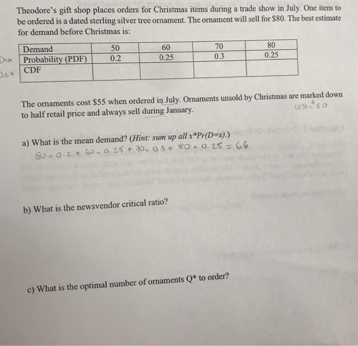 Solved How do you calculate the CDF in the table ???And | Chegg.com