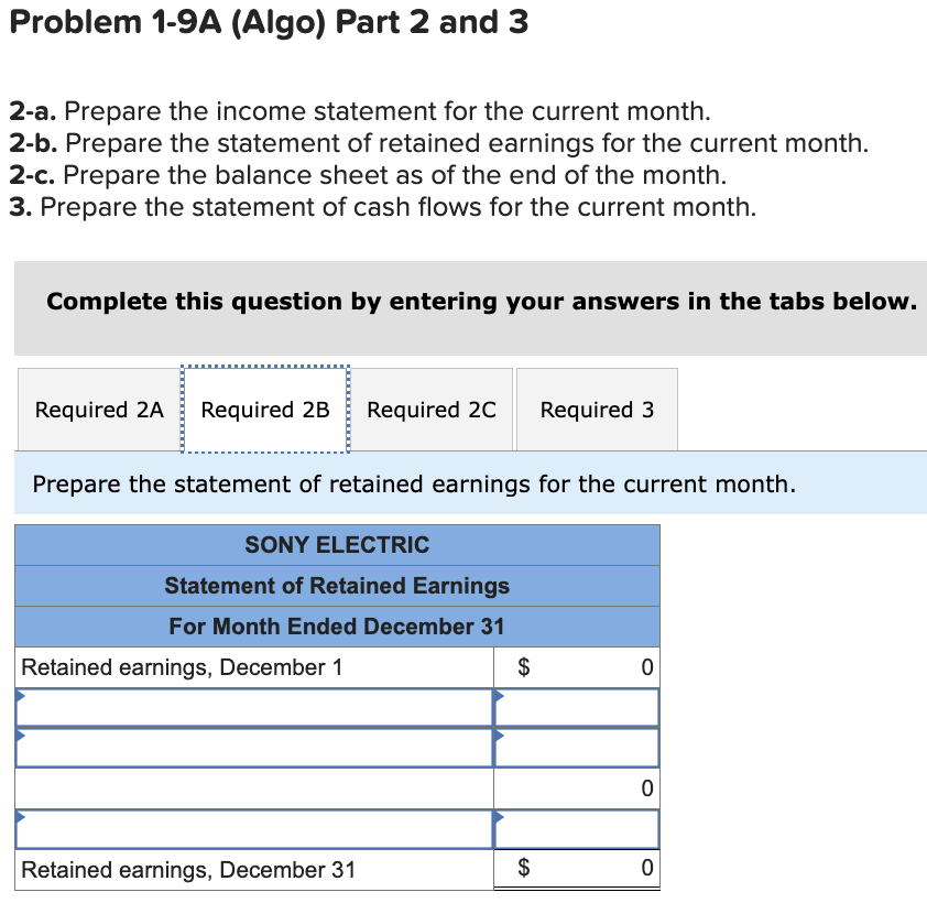 Solved Problem 1-9A (Algo) Analyzing transactions and | Chegg.com