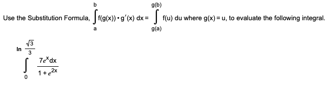 Solved Use the Substitution Formula, | Chegg.com