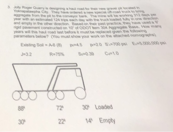 s Jolly Roger Quamy is designing a haul road for | Chegg.com