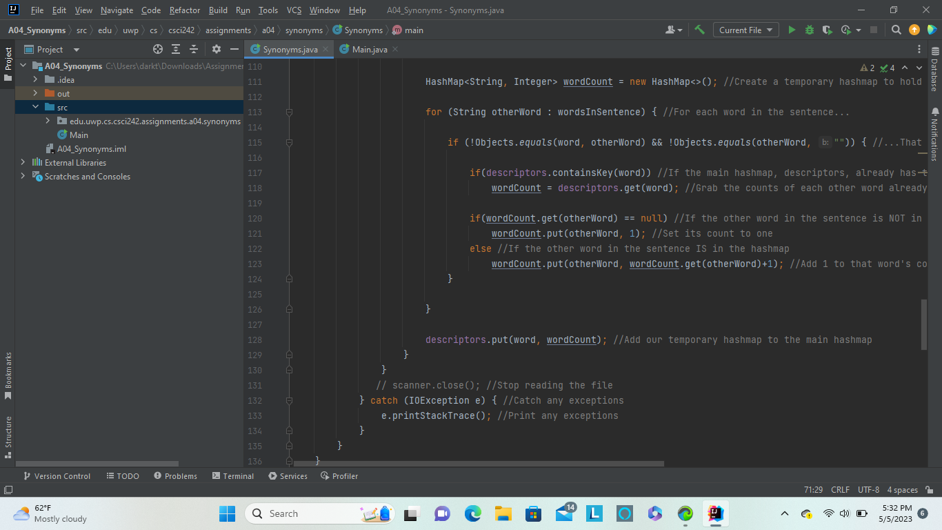 Solved Main.java ProfilerIJ File Edit View Navigate Code | Chegg.com