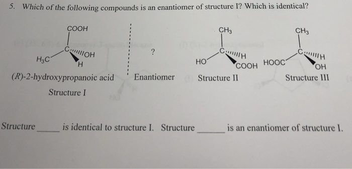 Solved Which of the following compounds is an enantiomer of | Chegg.com