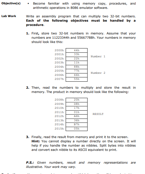 Solved Objective(s) Lab Work Become familiar with using | Chegg.com