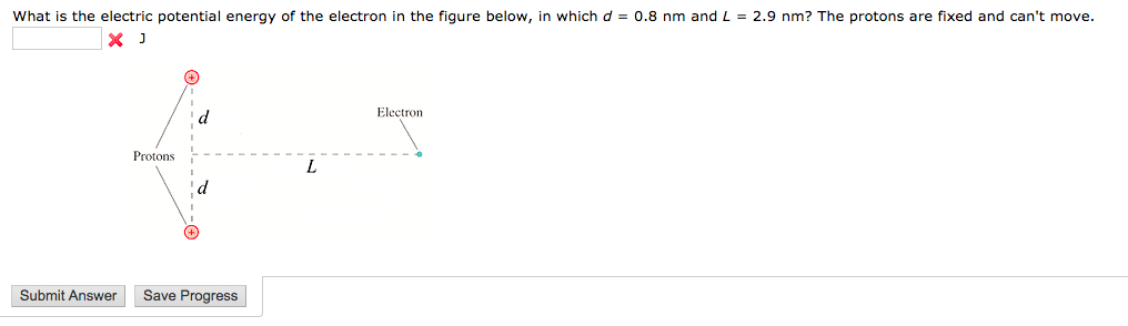 Solved What is the electric potential energy of the electron | Chegg.com
