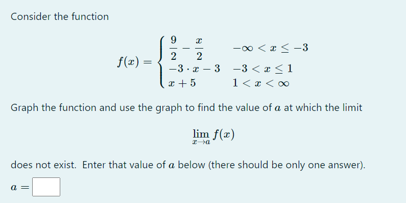Solved Consider the functionalimx→af(x)aa= | Chegg.com