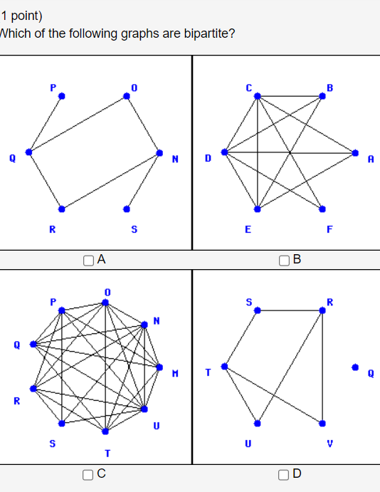 Solved Construct A Connected Bipartite Graph That Is Not A 