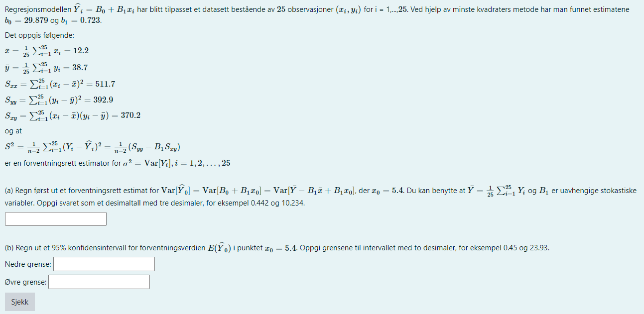 Solved The regression model ‌Yˆi=B0+B1xi has been | Chegg.com