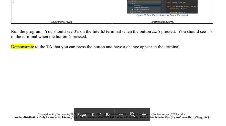 Solved EECS 1021 - Lab F: Arduino Hardware Student COPY | Chegg.com