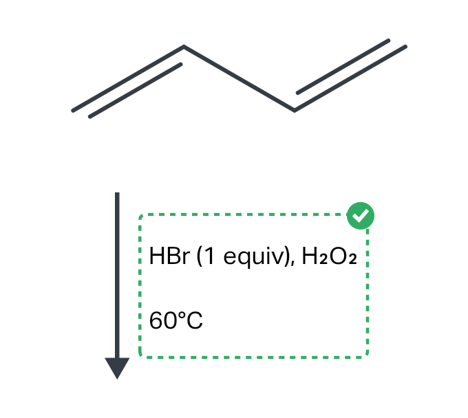 Solved HBr (1 equiv), H2O2 60°C Draw the major addition | Chegg.com