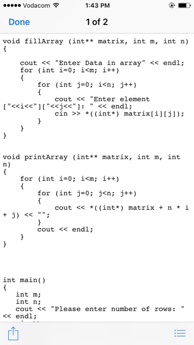 Solved Writing a program that if an element in an m*n matrix | Chegg.com