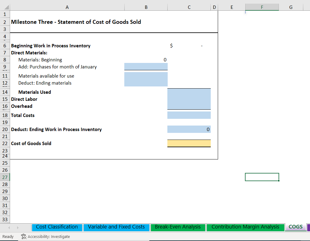 Solved ACC 202 Milestone Three: Actual Costs and Revenue | Chegg.com