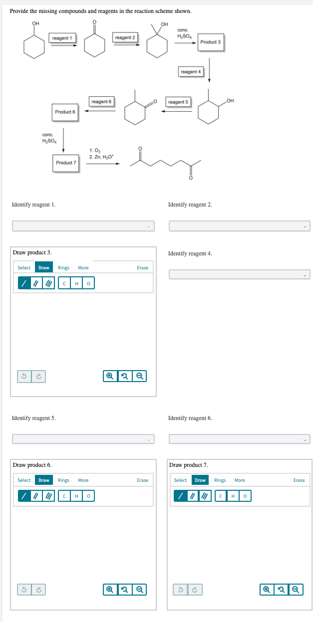Solved Provide the missing compounds and reagents in the | Chegg.com