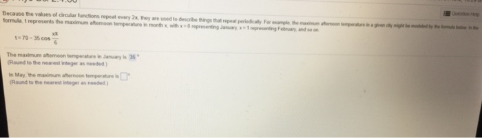 Solved Because the values of circular functions repeat every | Chegg.com