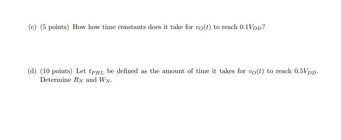 Solved vo(t) VOD 0 TIT CL RN (a) (b) Figure 1: High-to-low | Chegg.com