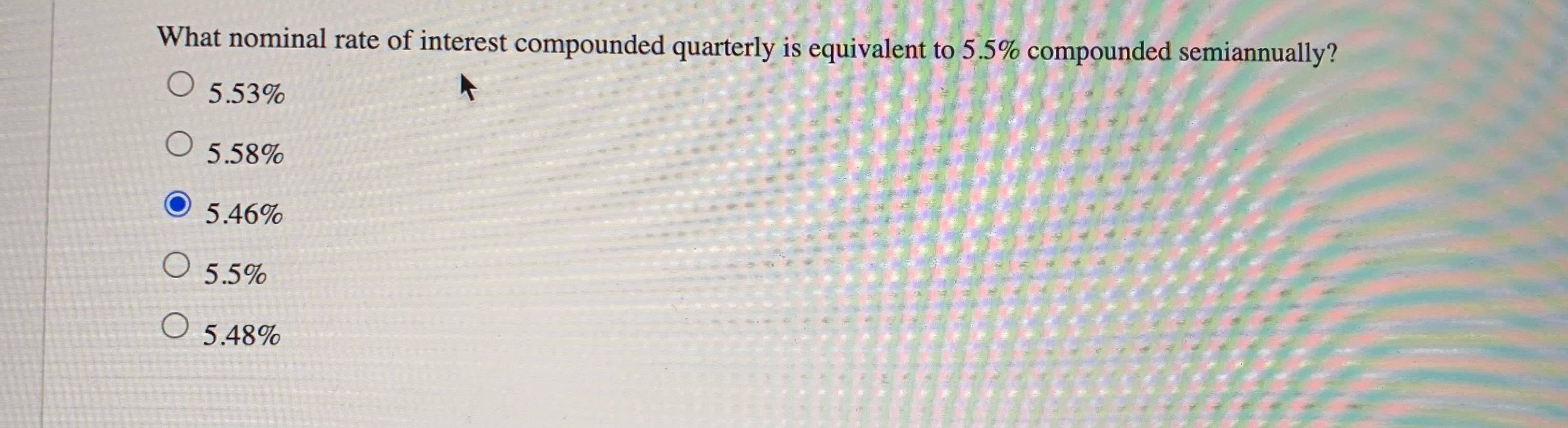 Solved What nominal rate of interest compounded quarterly is | Chegg.com