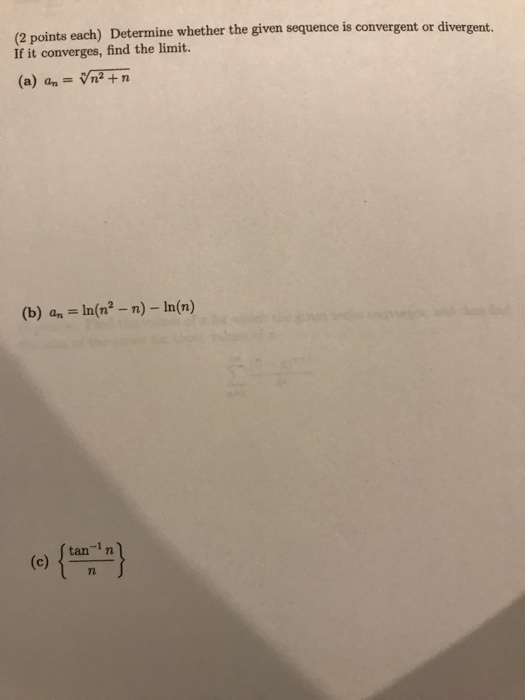 Solved Determine whether the given sequence is convergent or | Chegg.com