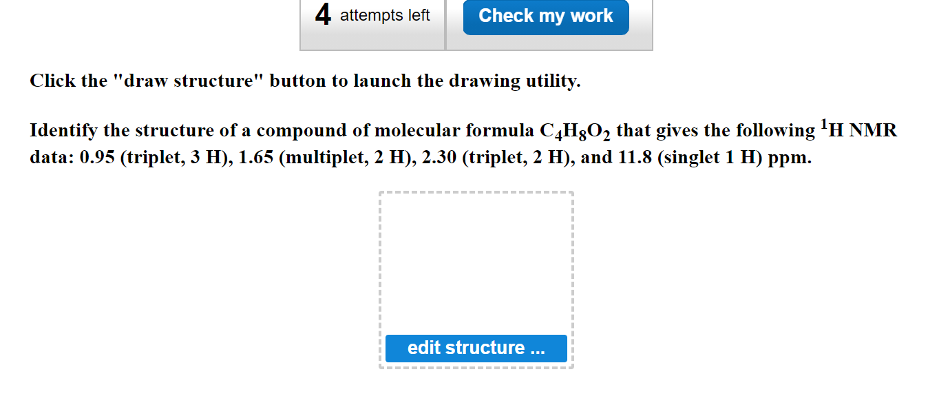 Solved 4 attempts left Check my work Click the "draw | Chegg.com