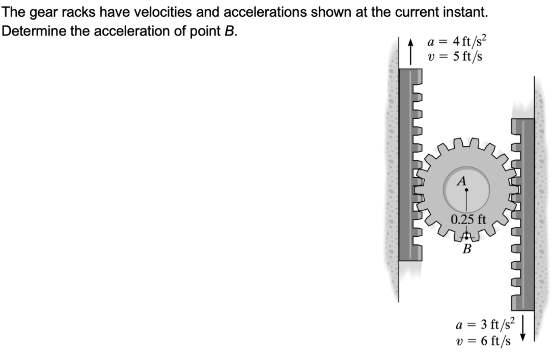 Solved The gear racks have velocities and accelerations | Chegg.com