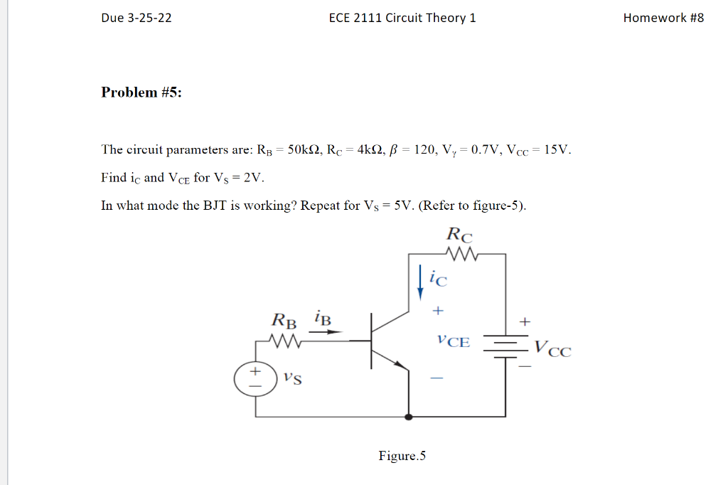 Solved Due 3-25-22 ECE 2111 Circuit Theory 1 Homework #8 | Chegg.com