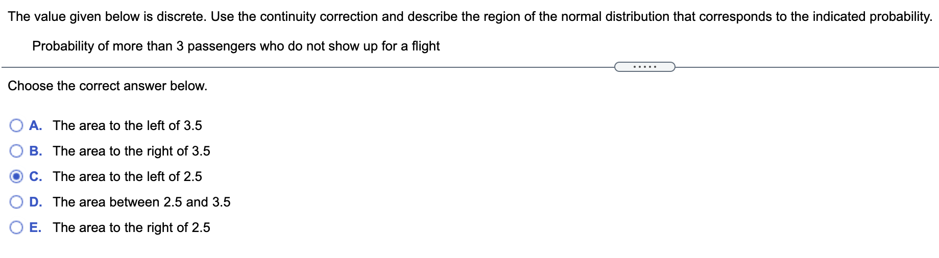 Solved The value given below is discrete. Use the continuity | Chegg.com