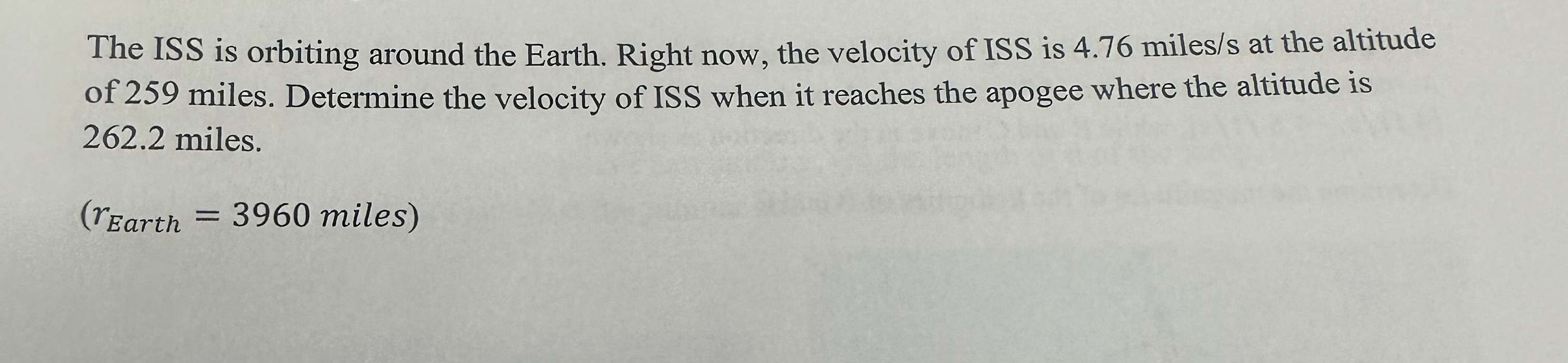 Solved The ISS is orbiting around the Earth. Right now, the | Chegg.com