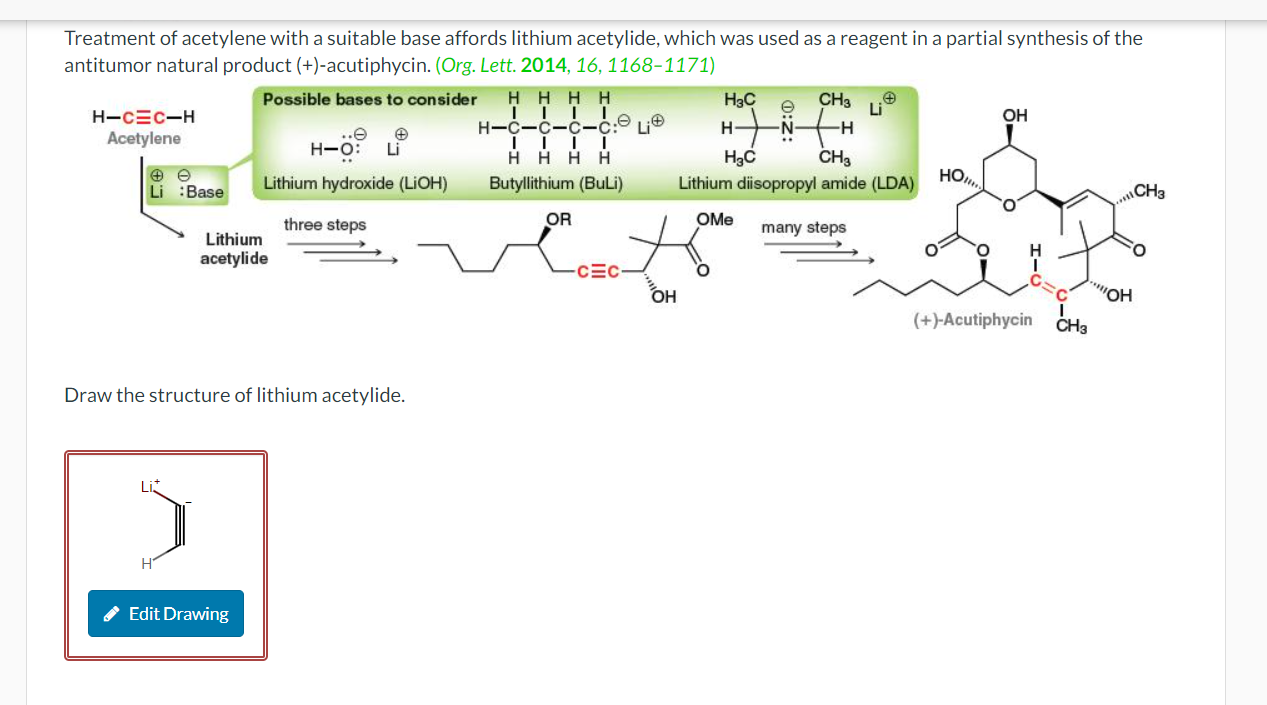 Solved Treatment of acetylene with a suitable base affords | Chegg.com