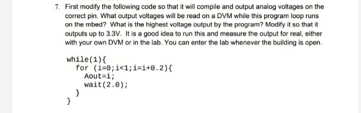 7. First modify the following code so that it will | Chegg.com