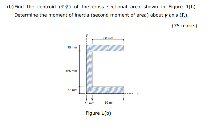 Solved Answer should be x-bar= 31.6 mm and y-bar= 77.5 mm, | Chegg.com