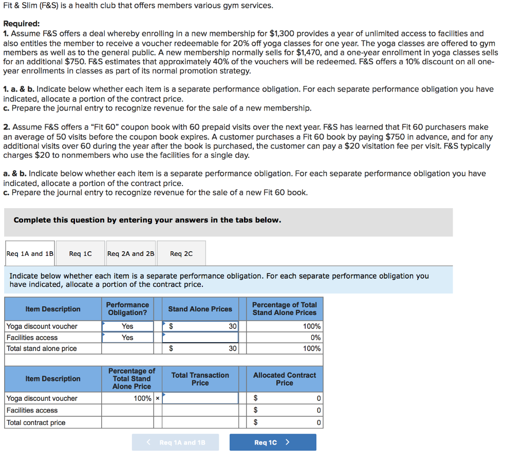 Solved Fit & Slim (F&S) is a health club that offers members | Chegg.com