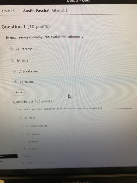 Solved 1:53:26 Austin Paschal: Attempt 1 Question 1 (10 | Chegg.com