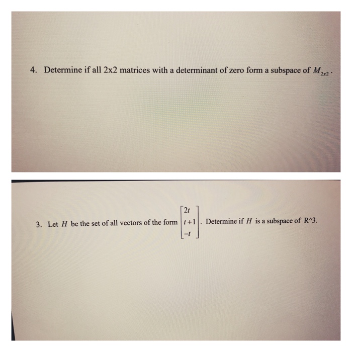 Solved Determine if all 2x2 matrices with a determinant of | Chegg.com