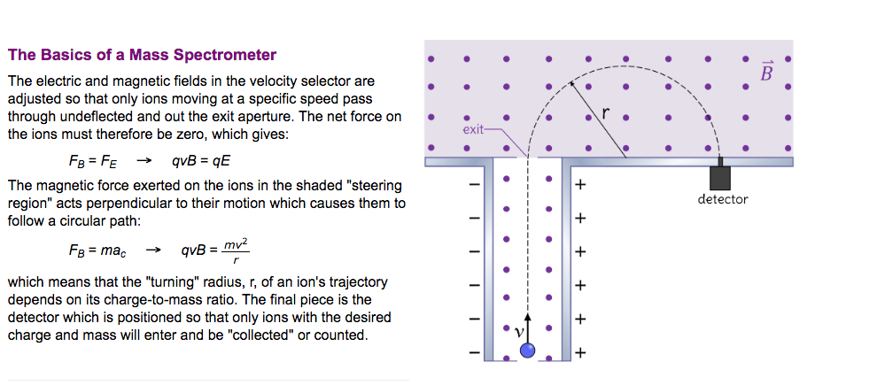 Solved: The Basics Of A Mass Spectrometer The Electric And... | Chegg.com