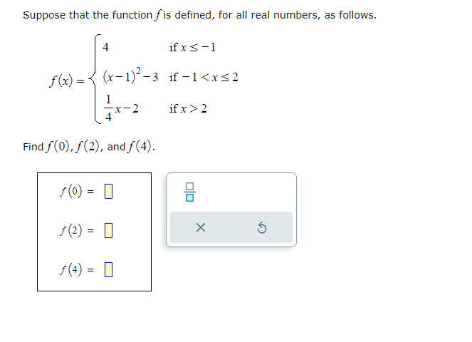 Solved Suppose that the function f is defined, for all real | Chegg.com