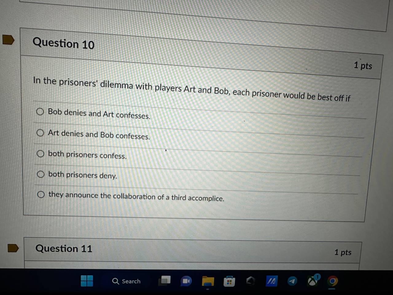 Solved In the prisoners' dilemma with players Art and Bob, | Chegg.com